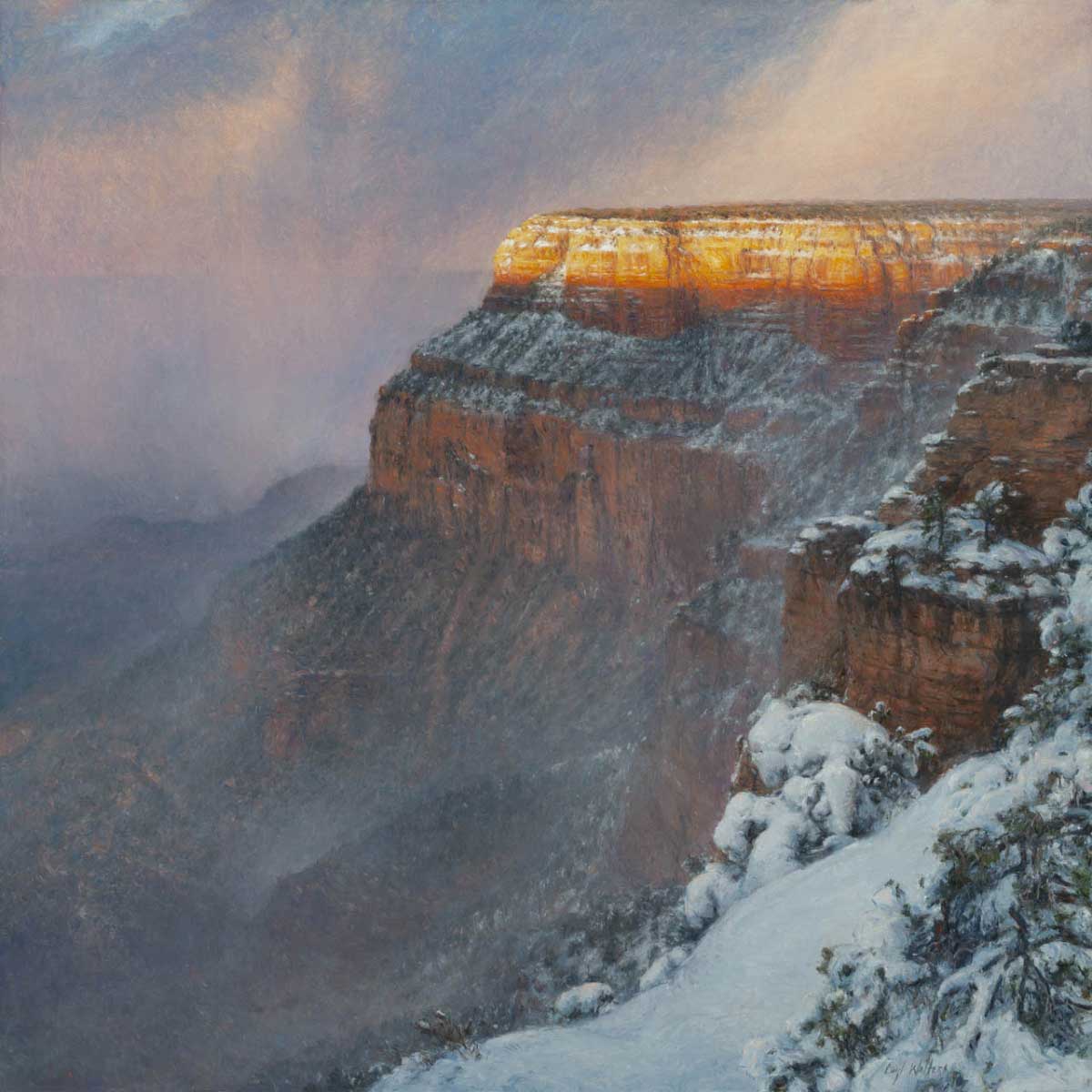 The Crowning of Sunset by Curt Walters the Best Grand Canyon Artist ...